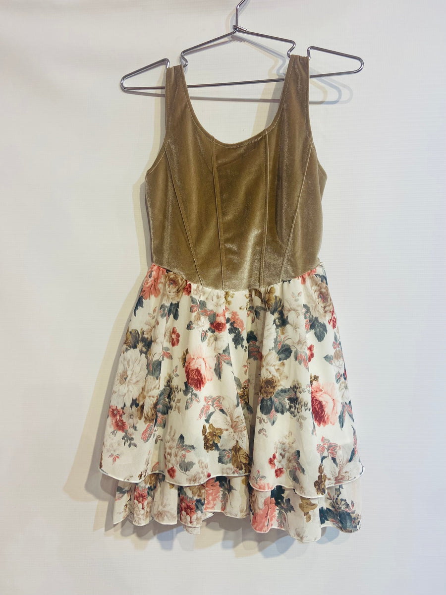 Chiffon & Velvet Corset Dress – Violet and Valentine